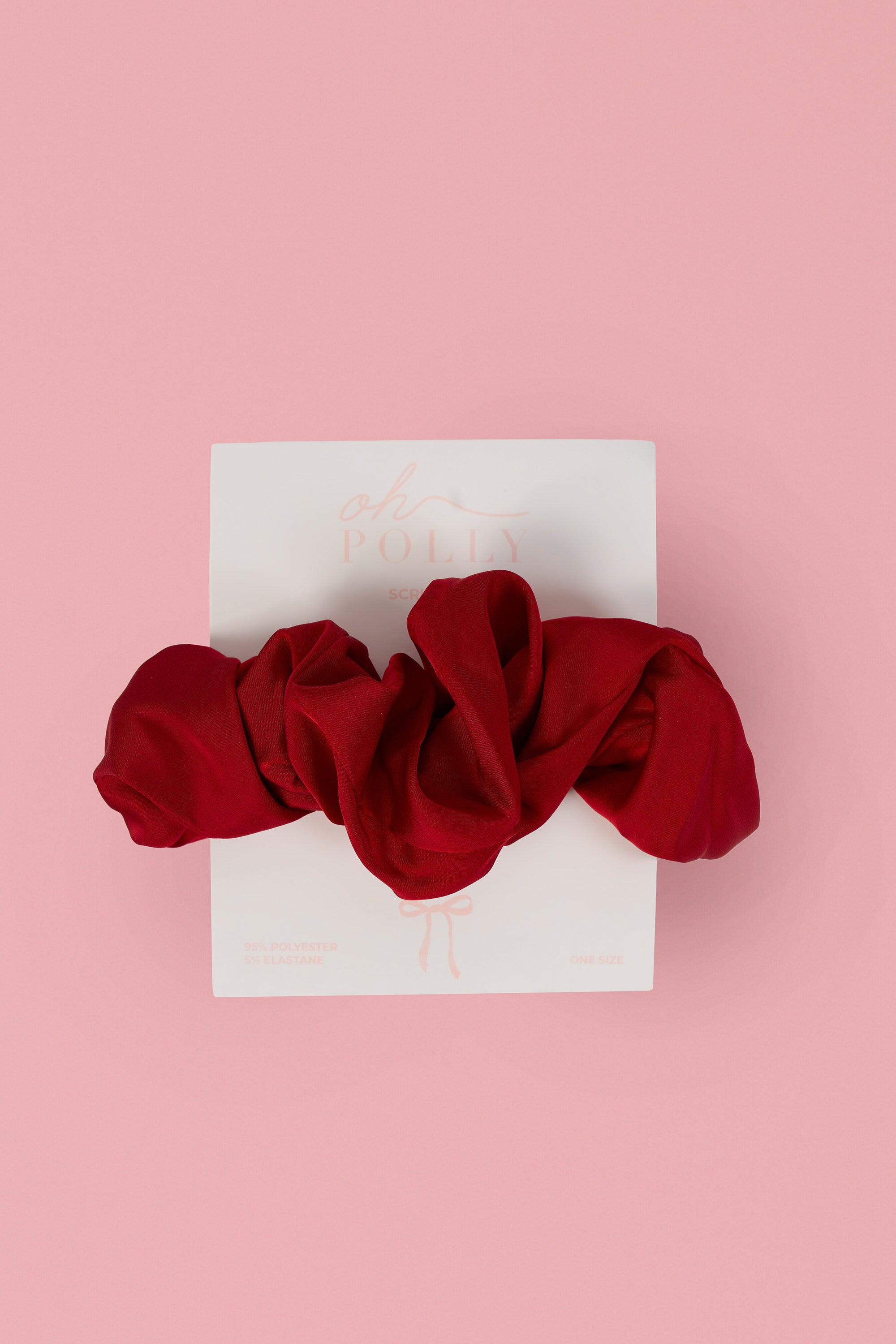 Kore Oversized Scrunchie in Ruby Red | Oh Polly