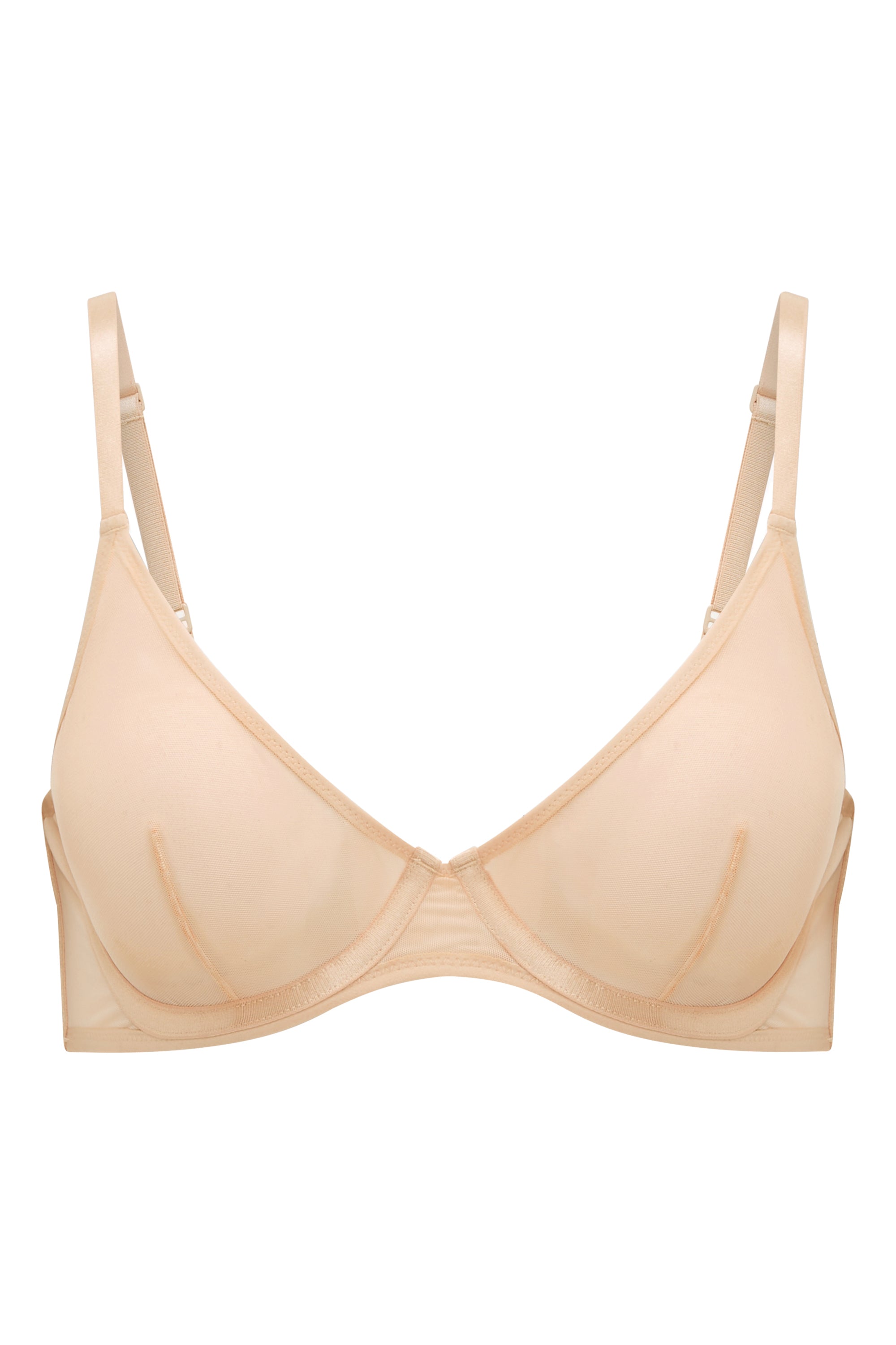 Intimates Soft Mesh Single Layer Underwired Bra in Beige | Oh Poly – Oh ...