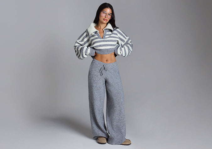 Iskra Modal Long-Sleeve A-Line Mini Dress in Wine | Oh Polly