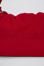 Drawstring Puffer Tote Bag in Cherry Red | Oh Polly