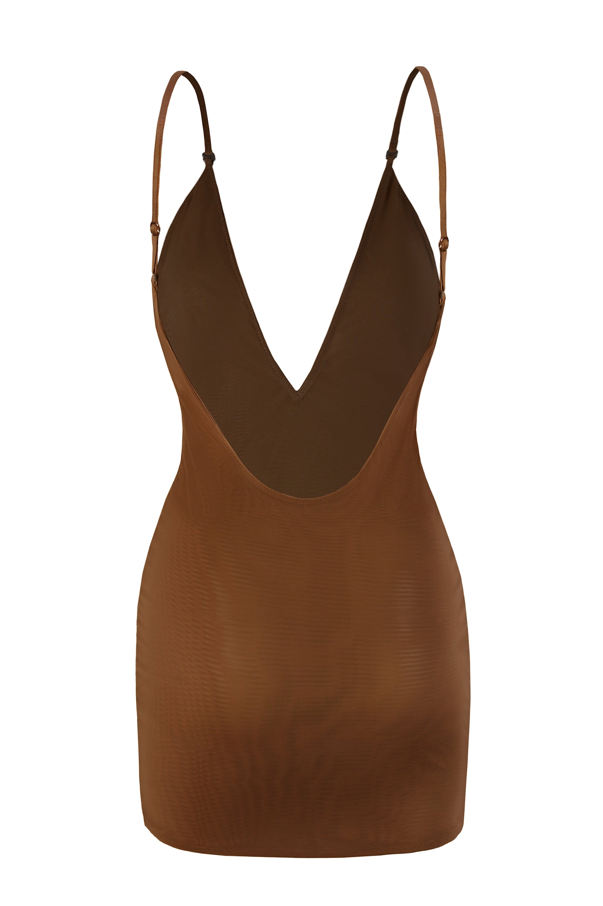 Intimates Soft Mesh Multiway Mini Dress in Chestnut | Oh Polly