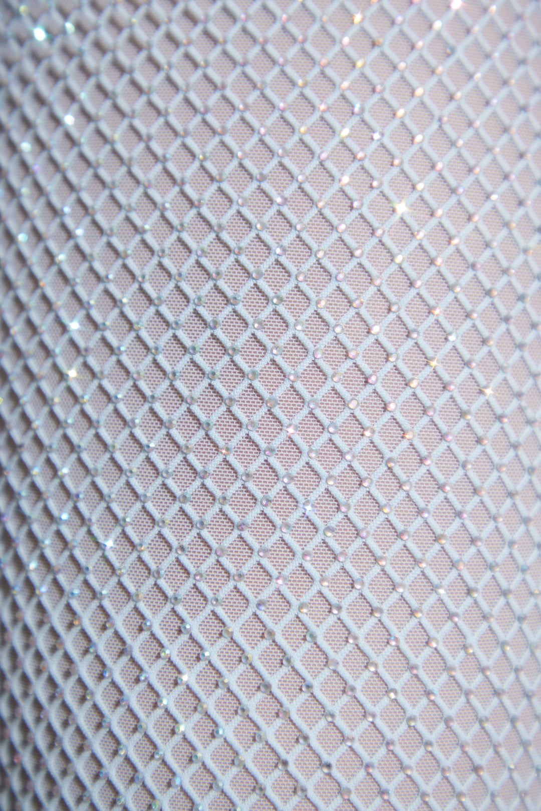 Petite Ramona Embellished Fishnet Plunge Neck Jumpsuit in Aqua | Oh Polly